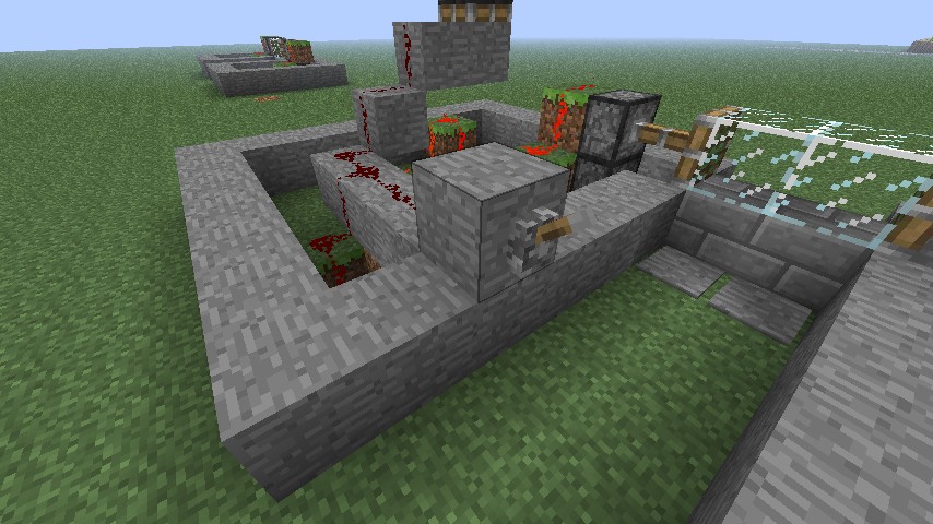 Piston Doors with inside locking system Minecraft Map